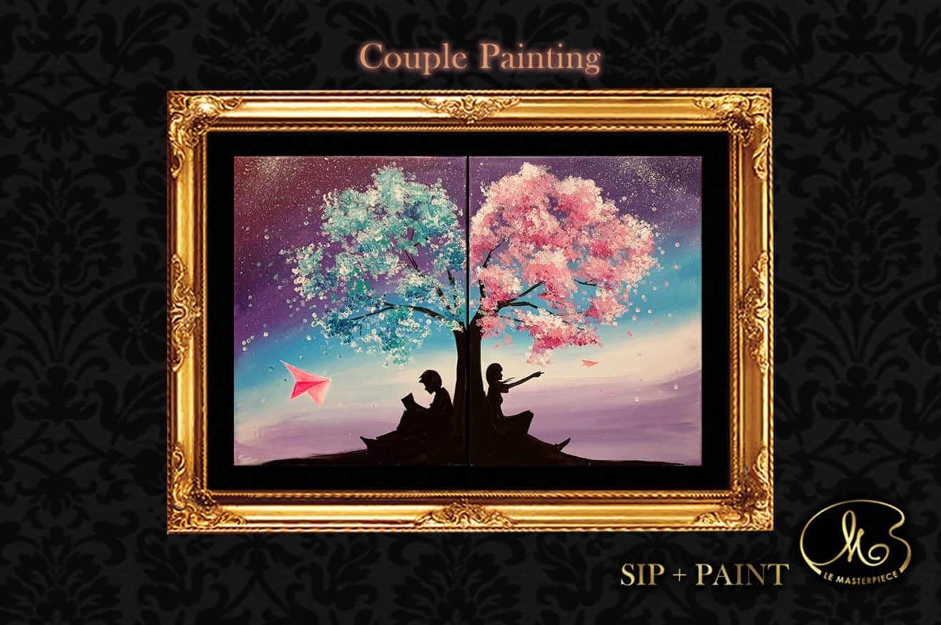 Sip & Paint: Couple Painting Love Letter with Le Masterpiece - DiineOut