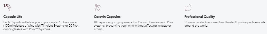Coravin Pure Argon Capsules (24-Pack) - DiineOut
